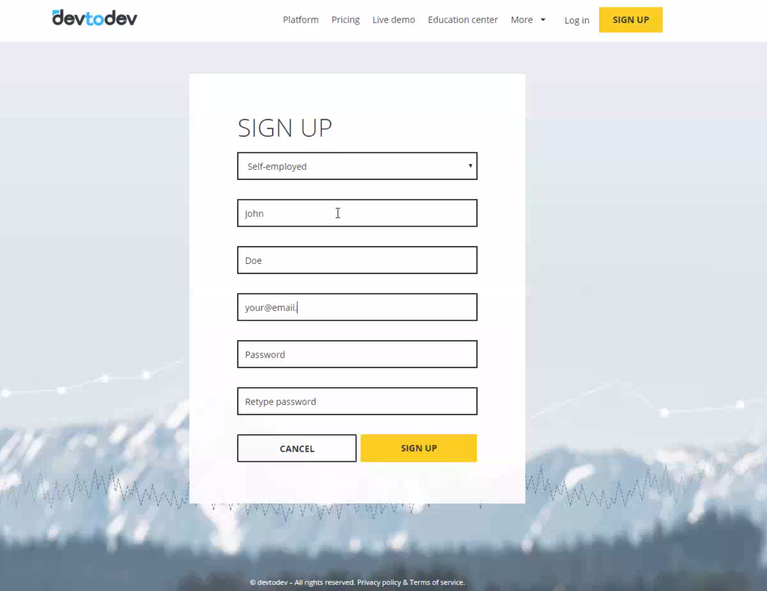 Registration - devtodev documentation